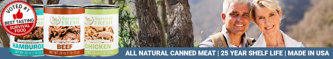 Canned Meat - All-Natural - Long Lasting | Survival Frog
